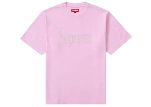 Supreme Rhinestone Short Sleeve Top - Pink