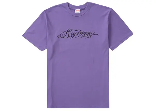 Supreme Script Tee Shirt - Purple