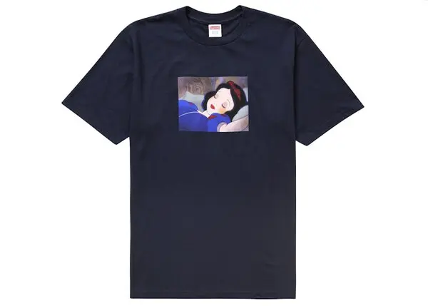 Supreme Snow White Tee Shirt - Navy Blue