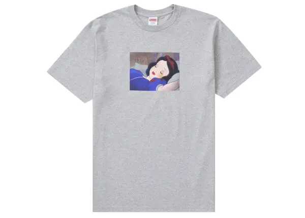 Supreme Snow White Tee Shirt - Heather Grey