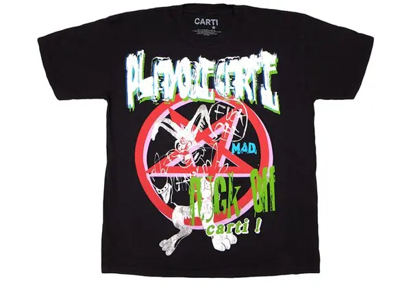 PLAYBOI CARTI Fuck Off Tee Shirt - Black