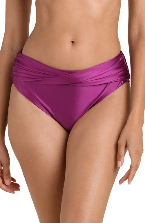 La Blanca Earth Twisted Bikini Bottom - Berry