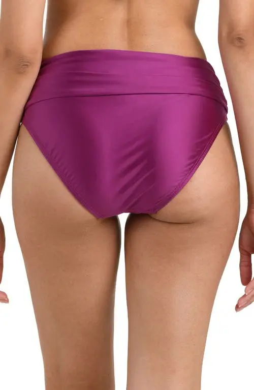 La Blanca Earth Twisted Bikini Bottom - Berry