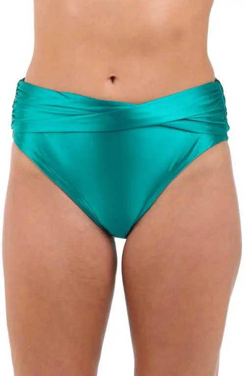 La Blanca Earth Twisted Bikini Bottom - Teal