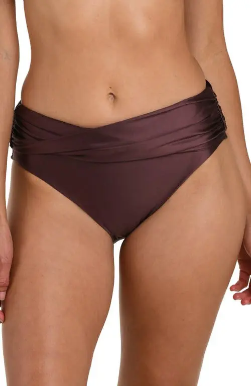 La Blanca Earth Twisted Bikini Bottom - Truffle
