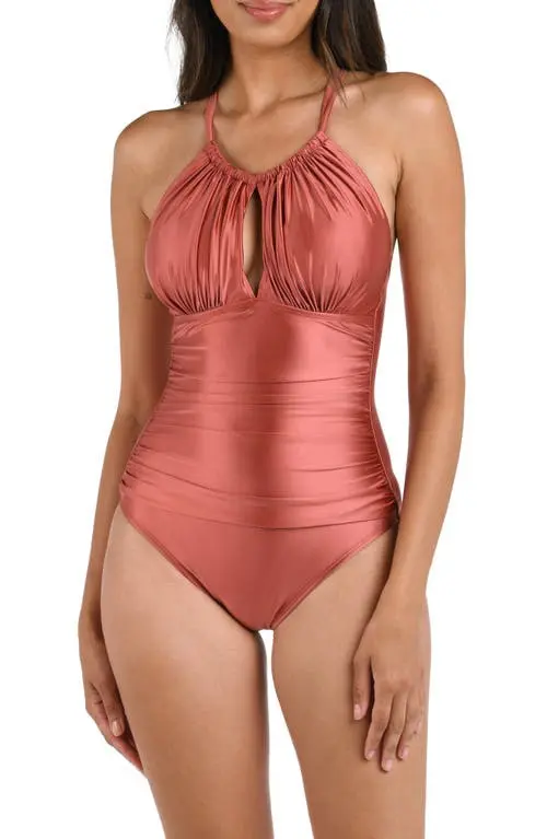 La Blanca High Neck One-piece Swimsuit - Sienna