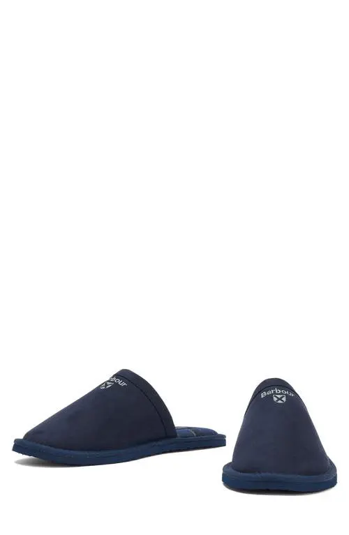 Barbour Everitt Sueded Mule Slipper - Navy