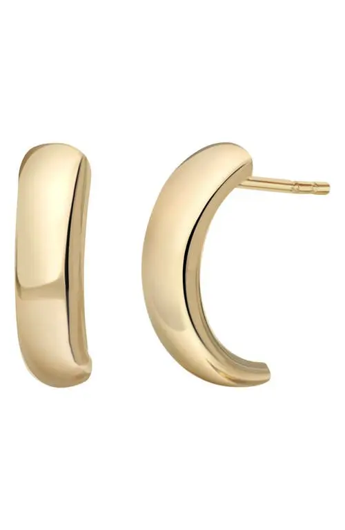 Bony Levy 14k Gold J-hoop Earrings - 14k Yellow Gold