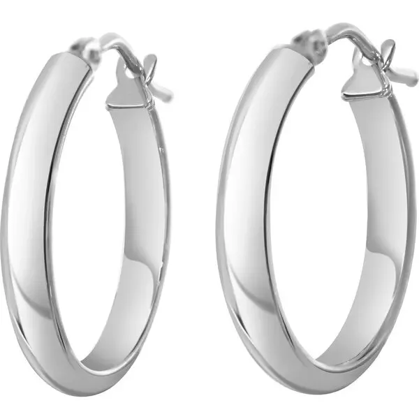 Bony Levy 14k Gold Hoop Earrings - 14k White Gold