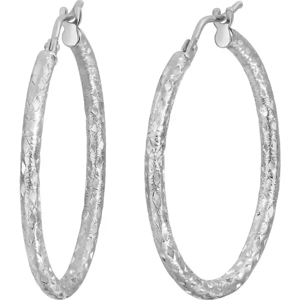 Bony Levy 14k Gold Hoop Earrings - 14k White Gold