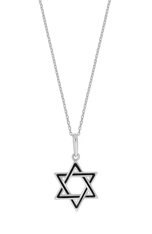 Bony Levy 14k Gold Star Of David Pendant Necklace - 14k White Gold