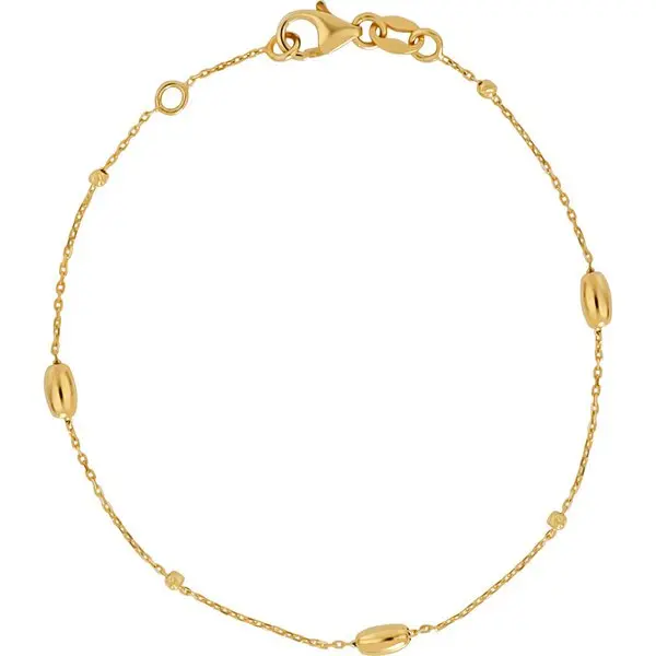 Bony Levy 14k Gold Beaded Station Line Bracelet - 14k Yellow Gold