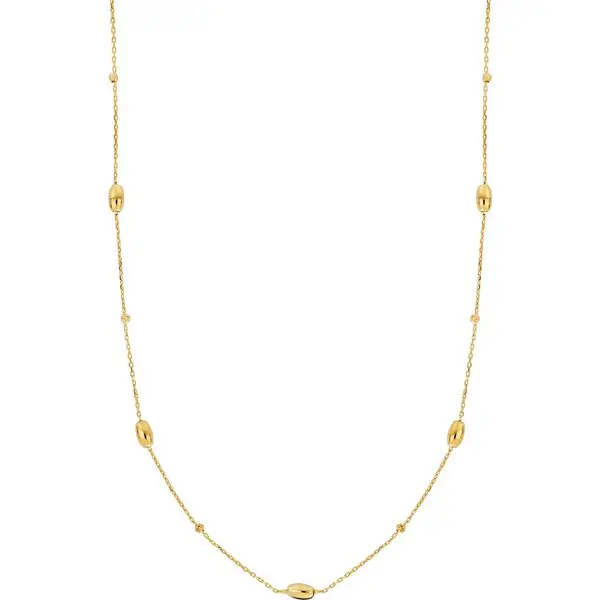 Bony Levy 14k Gold Beaded Station Necklace - 14k Yellow Gold