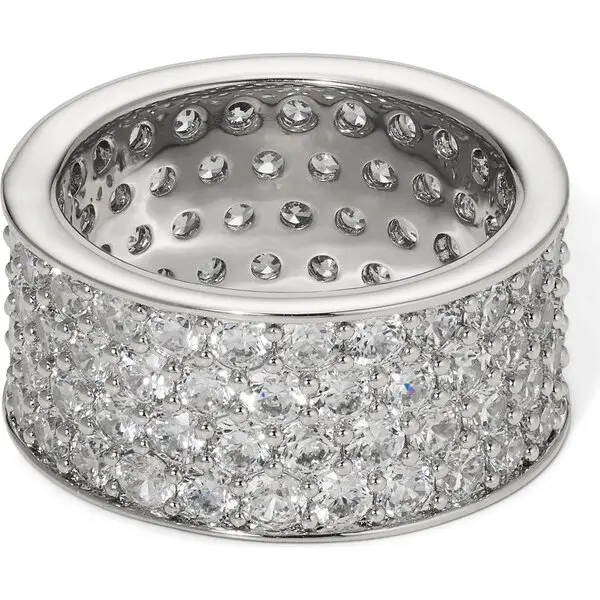 Nadri Northern Lights Pavé Cubic Zirconia Ring - Rhodium