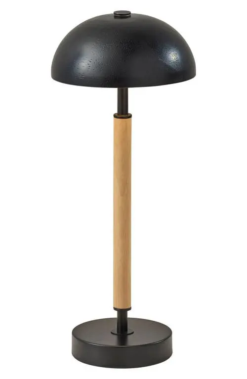 ADESSO Ronny Cordless Led Table Lamp - Natural Wood / Black