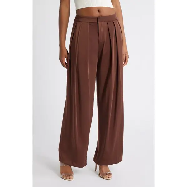 MISTRESS ROCKS Pleated Wide-leg Trousers