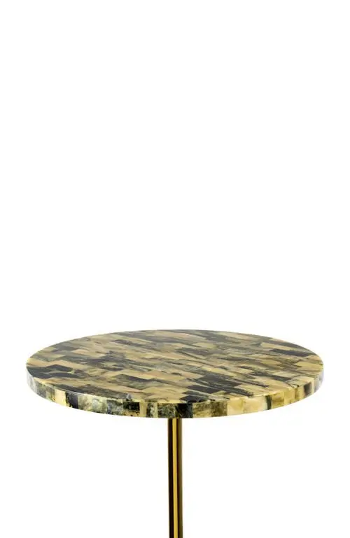 JONATHAN Y Hedda Art Deco Round Pedestal Drink Table
