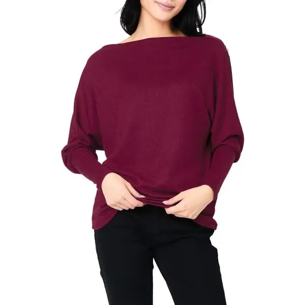 GIBSONLOOK Slouchy Boatneck Top - Fig