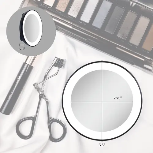 ZADRO Lighted Compact Mirror With 15x Magnification & Suction Cup