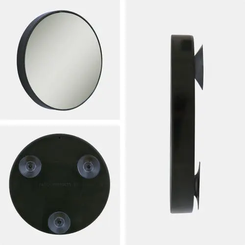 ZADRO Compact Mirror With 15x Magnification & Suction Cup - Black