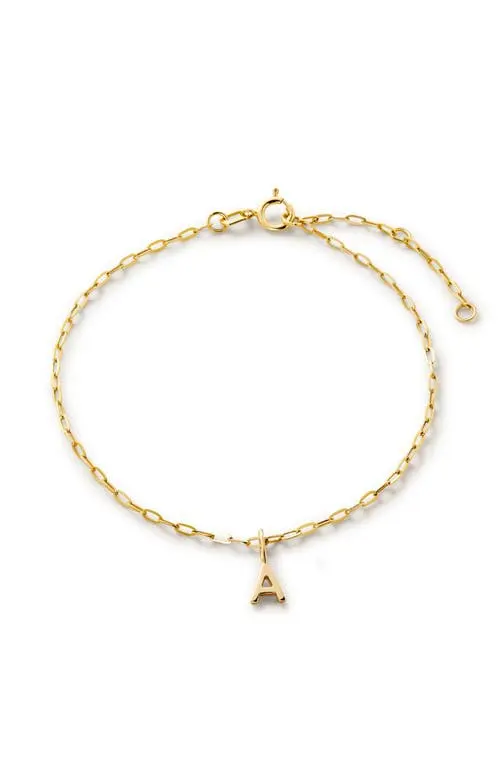 ANA LUISA Gold Charm Letter Bracelet - A