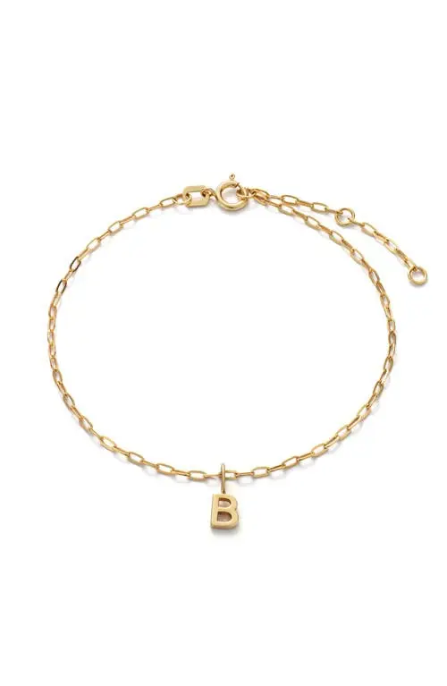 ANA LUISA Gold Charm Letter Bracelet - B