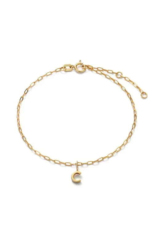 ANA LUISA Gold Charm Letter Bracelet - C