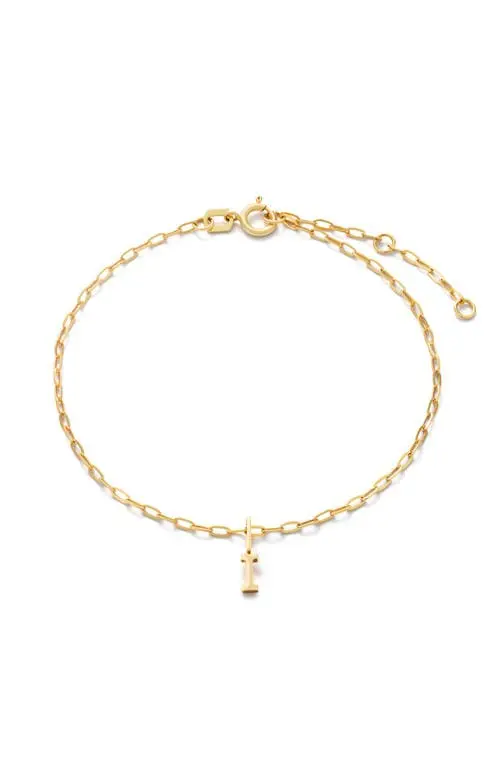 ANA LUISA Gold Charm Letter Bracelet - I