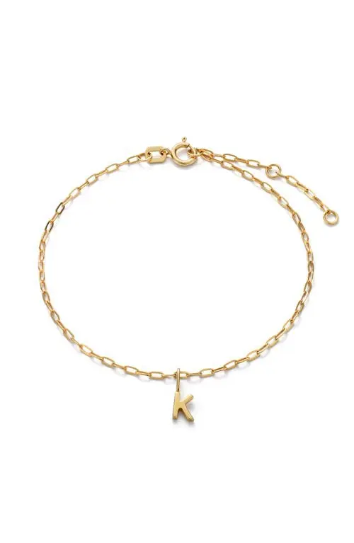 ANA LUISA Gold Charm Letter Bracelet - K