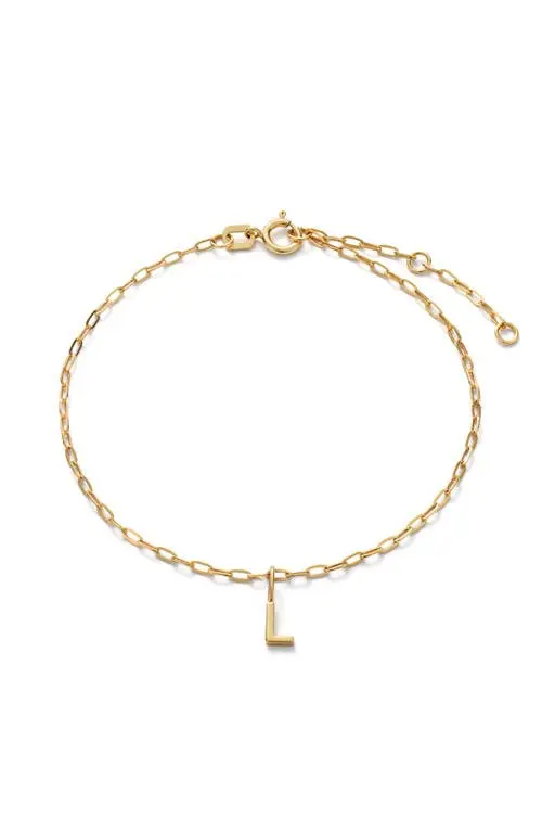 ANA LUISA Gold Charm Letter Bracelet - L
