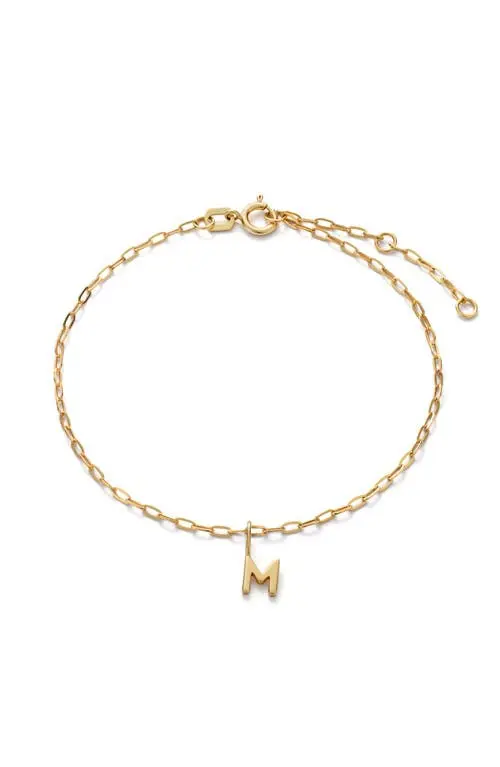 ANA LUISA Gold Charm Letter Bracelet - M