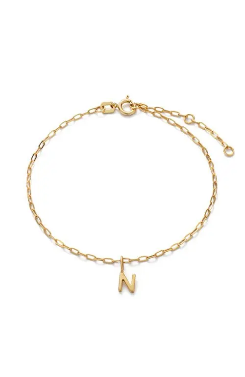 ANA LUISA Gold Charm Letter Bracelet - N