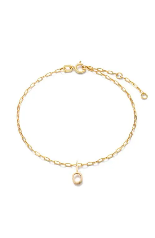 ANA LUISA Gold Charm Letter Bracelet - O