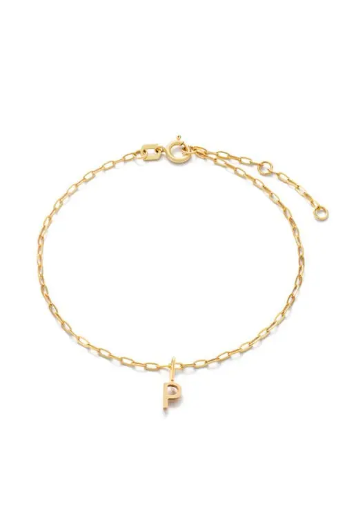ANA LUISA Gold Charm Letter Bracelet - P
