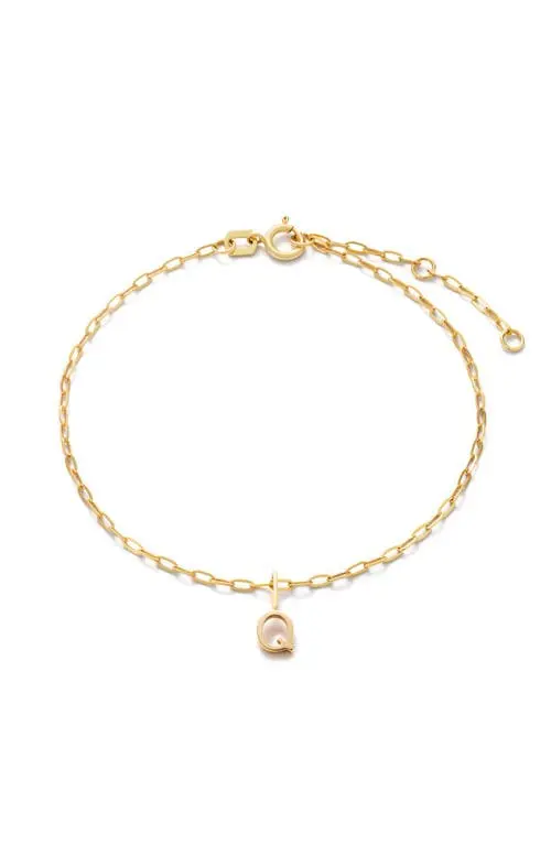 ANA LUISA Gold Charm Letter Bracelet - Q