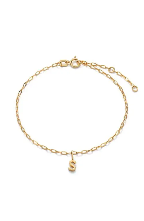 ANA LUISA Gold Charm Letter Bracelet - S
