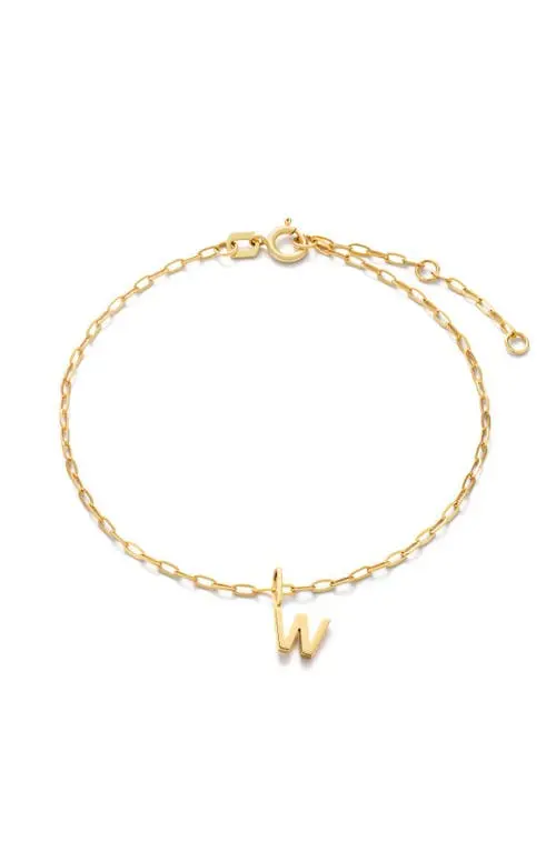 ANA LUISA Gold Charm Letter Bracelet - W