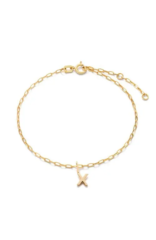 ANA LUISA Gold Charm Letter Bracelet - X