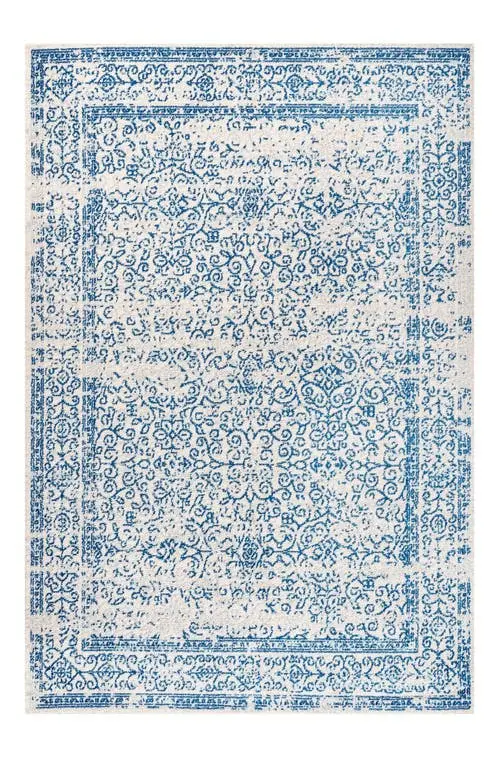 JONATHAN Y Ferro Filigree Area Rug - Cream/blue