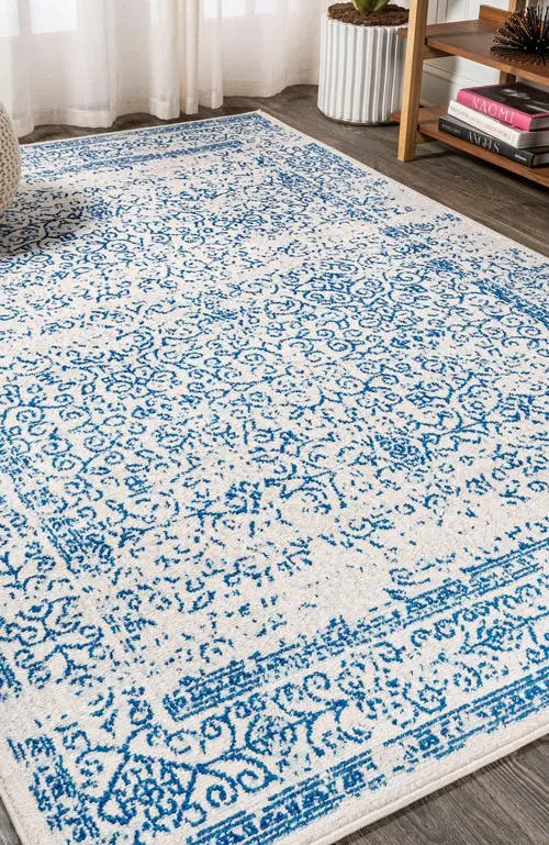 JONATHAN Y Ferro Filigree Area Rug - Cream/blue
