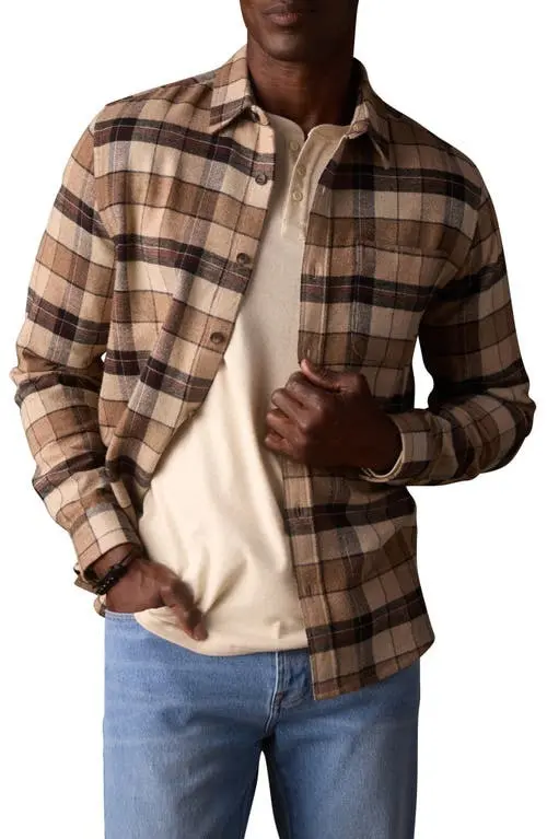 THE NORMAL BRAND Louis Heavyweight Flannel Overshirt - Mink Plaid