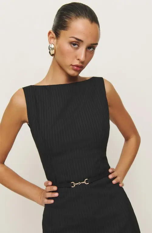 REFORMATION Taya Sleeveless Minidress - Black