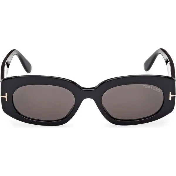 TOM FORD Cielle Oval Sunglasses - Black/ Eco / Smoke Lenses