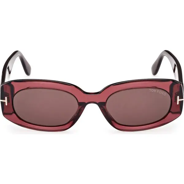 TOM FORD Cielle Oval Sunglasses - Transparent Wine / T Logo