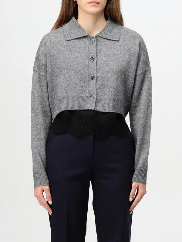 Pinko Cropped Collared Cardigan