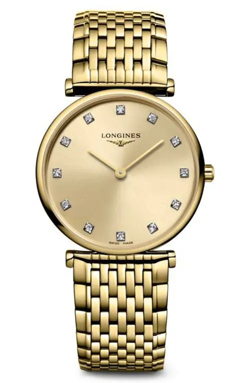 LONGINES La Grande Classique Diamond Bracelet Watch - Yellow