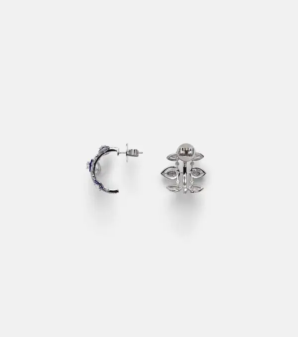KAMYEN Tulip 18kt White Gold Diamond Earrings