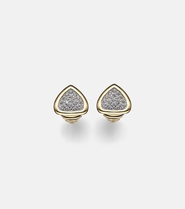 Marina B Trisola 18kt Yellow And Diamond Earrings - Gold