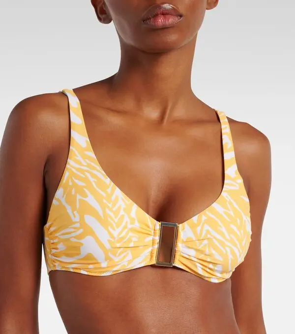 Melissa Odabash Bel Air Printed Bikini Top - Yellow
