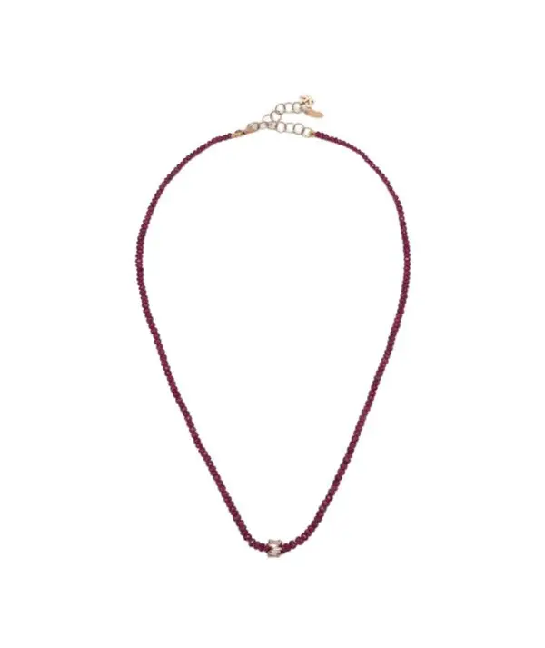 SUZANNE KALAN Infinite 18kt Rose Necklace With Rubies And Diamonds - Gold
